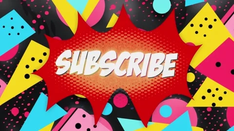 Subscribe Cartoon Text Balloon Retro Pop... | Stock Video | Pond5
