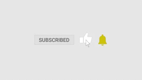 Subscribe, Reminder and Like Button anim... | Stock Video | Pond5