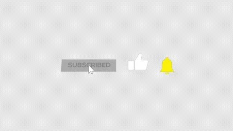 Subscribe, Reminder and Like Button anim... | Stock Video | Pond5