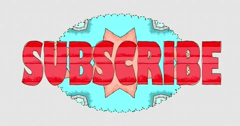 The SUBSCRIBE sign stylized as a drawing... | Stock Video | Pond5
