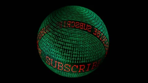 Subscribe spinning globe | Stock Video | Pond5