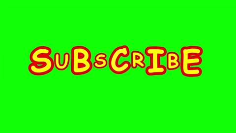 Subscribe text green screen motion graph... | Stock Video | Pond5