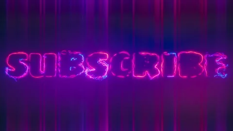 Subscribe Title In Colorful Neon Letters... | Stock Video | Pond5