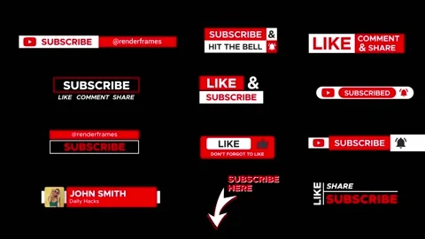 Subscribe Titles 2.0 ~ After Effects Template #146460675