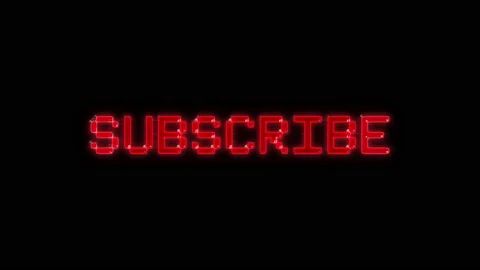 "subscribe" vintage style 80s 90s, neon ... | Stock Video | Pond5