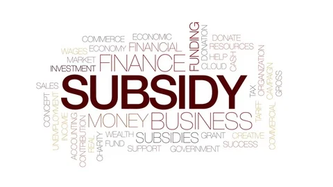 Subsidy animated word cloud, text design... | Stock Video | Pond5