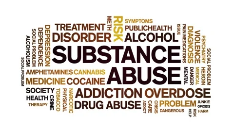 Substance Abuse animated word cloud,tag ... | Stock Video | Pond5