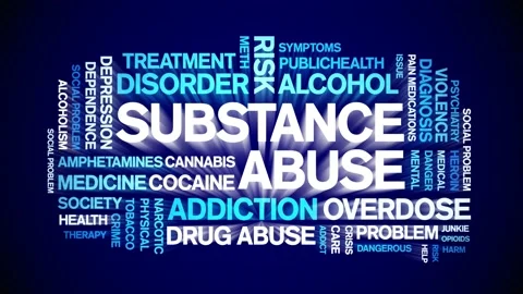 Substance Abuse animated word cloud,tag ... | Stock Video | Pond5