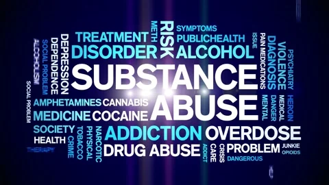 Substance Abuse animated word cloud,tag ... | Stock Video | Pond5