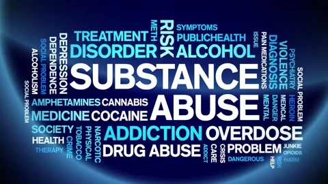 Substance Abuse animated word cloud,tag ... | Stock Video | Pond5