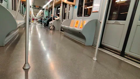 subway interior with trails of lights an... | Stock Video | Pond5