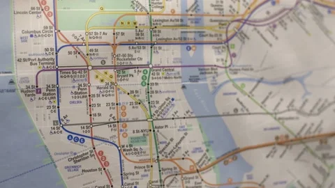 Subway Map in NYC Subway train. Public T... | Stock Video | Pond5