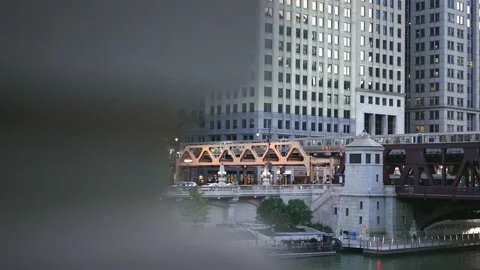 Subway metro L train cart downtown Chica... | Stock Video | Pond5