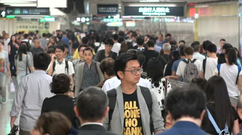 Subway passengers walk through corridor,... | Stock Video | Pond5