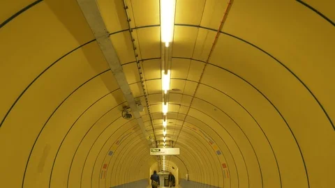 Subway Pedestrian Tunnel Underpass, Lond... | Stock Video | Pond5