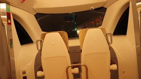 Subway train in Doha, Qatar. Inside the ... | Stock Video | Pond5