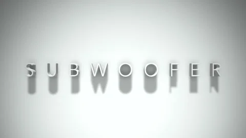 subwoofer 3D title animation with shadow... | Stock Video | Pond5
