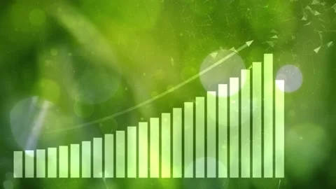 Success business graph arrow on nature g... | Stock Video | Pond5