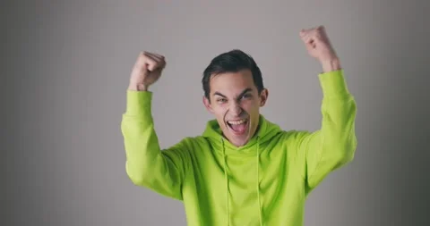 Success, emotion and expression concept ... | Stock Video | Pond5