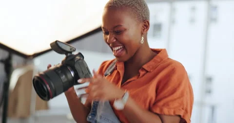 Success, happy and photographer celebrat... | Stock Video | Pond5