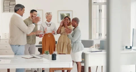 Success, high five and winner with busin... | Stock Video | Pond5