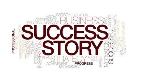Success story animated word cloud, text ... | Stock Video | Pond5