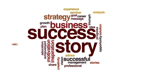 Success story animated word cloud, text ... | Stock Video | Pond5