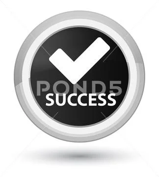 Success (validate icon) prime black round button: Graphic #84464037
