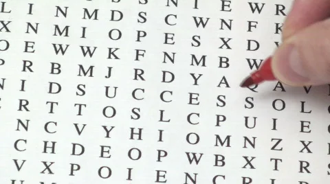 SUCCESS word search puzzle - HD | Stock Video | Pond5