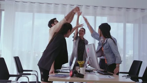 Successful business people celebrating p... | Stock Video | Pond5