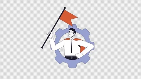 Successful leadership 2D animation | Stock Video | Pond5