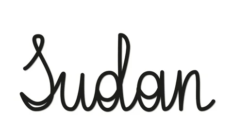 Sudan country name hand writing animatio... | Stock Video | Pond5