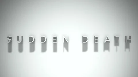 sudden death 3D title animation white te... | Stock Video | Pond5