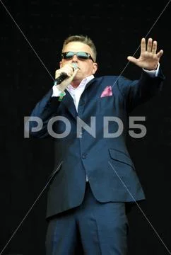 Suggs Of British Ska Band Madness Performs On The Pyramid Stage At The ...