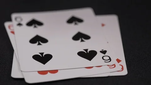 suits of playing cards, Six moving on a ... | Stock Video | Pond5