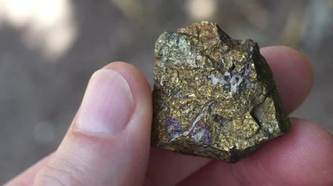 Sulfide Copper Ore Rock Chip Sample Clos... | Stock Video | Pond5