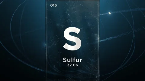 Sulfur (S) symbol chemical element of th... | Stock Video | Pond5