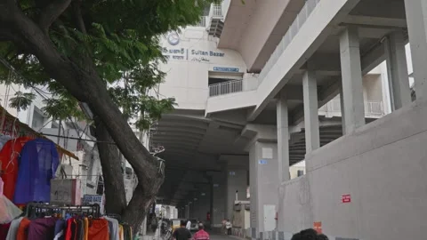 Sultan bazar metro train station in hyde... | Stock Video | Pond5