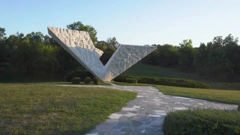 Sumarice WW2 Monument Slow Continuous Zo... | Stock Video | Pond5