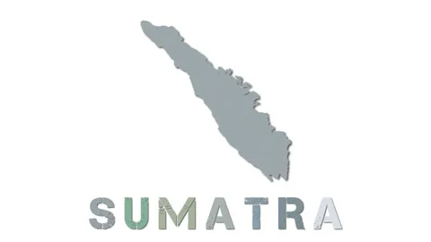 Sumatra map with paper regions. Animated... | Stock Video | Pond5