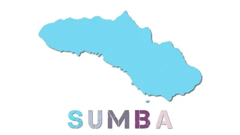 Sumba map with paper regions. Animated i... | Stock Video | Pond5