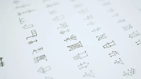 Sumerian cuneiform script and language w... | Stock Video | Pond5