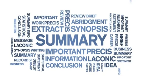 Summary animated word cloud,design anima... | Stock Video | Pond5
