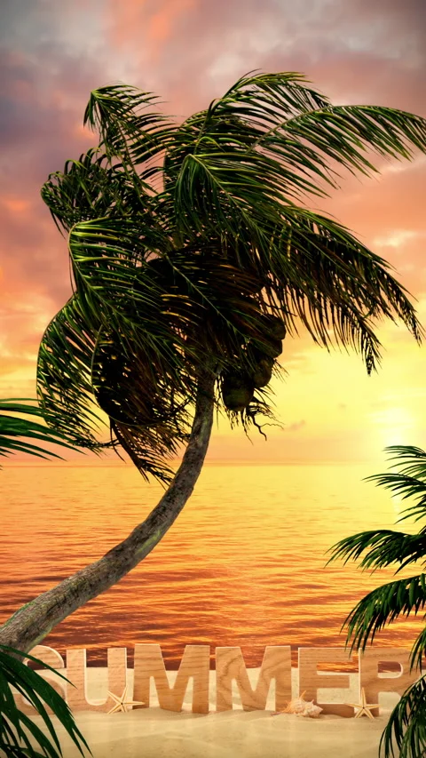 Summer. 3D Animation, Background. HD, 42... | Stock Video | Pond5