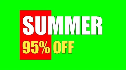 Summer 95 percent off on green screen wi... | Stock Video | Pond5