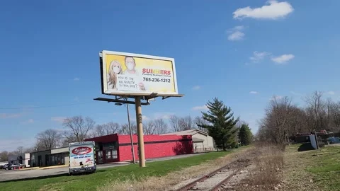 Summer Ad Billboard Signage Street | Stock Video | Pond5