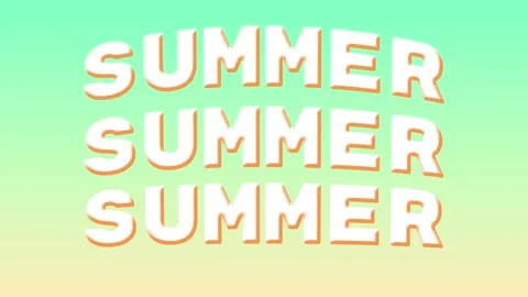 Summer animation lettering text backgrou... | Stock Video | Pond5
