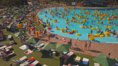 Crowded Swimming Pool Stock Footage ~ Royalty Free Stock Videos | Pond5