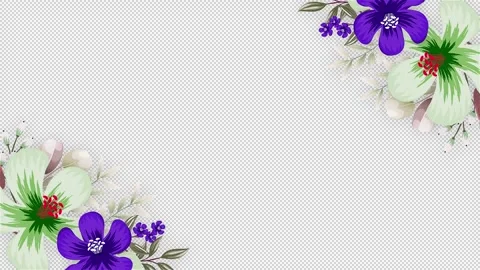 summer flower leaf frame loop Animation ... | Stock Video | Pond5