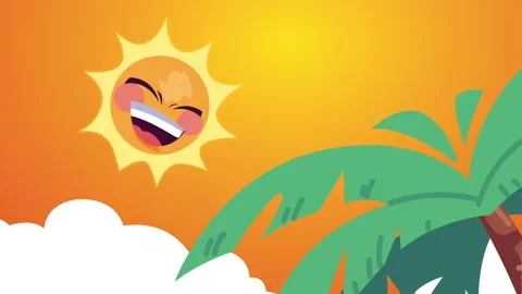Summer Sun Animation Stock Footage ~ Royalty Free Stock Videos | Pond5